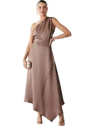 SAVEL Eleanor Midi Dress Mocha