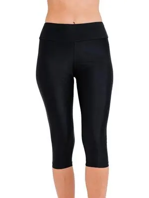 CALYPSA Capri Swim Leggings - Black