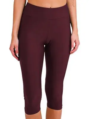CALYPSA Capri Swim Leggings - Wine