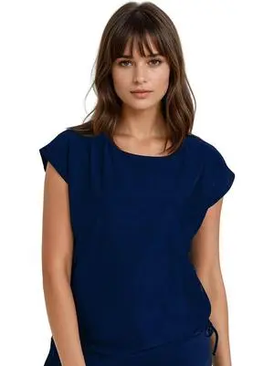 CALYPSA Loose Fit Swim Top Navy