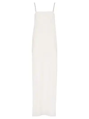 Brunello Cucinelli Silk-blend Maxi Dress - White