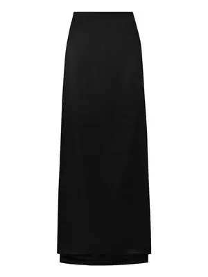 Brandon Maxwell The Monroe Draped Maxi Skirt - Black