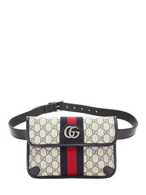 Gucci Gg Supreme Ophidia Belt Bag - Navy