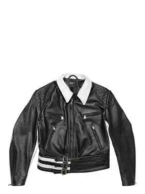 Enfants Riches Déprimés Dog In Restraint Leather Jacket - Black