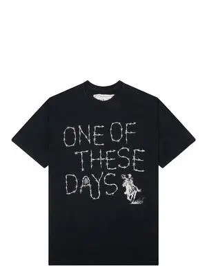 ONE OF THESE DAYS Barbed T-shirt - Black