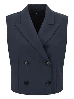 Theory Theory Double Breasted Waistcoat Blue