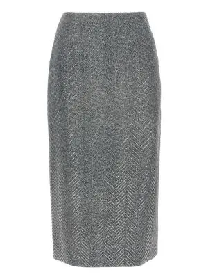Ermanno Scervino Straight Skirt - Grey