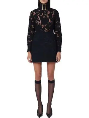 PATOU Lace Mini Dress - Black