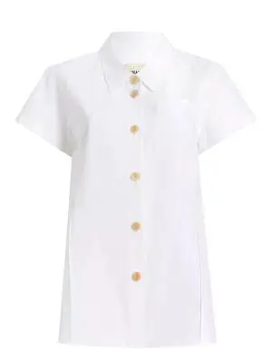 Khaite Keefe Button Top - White