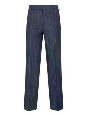 LARDINI Striped Trousers - Blue
