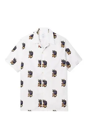 Paul Smith Lucky Cat' Print Short-sleeve Shirt - White