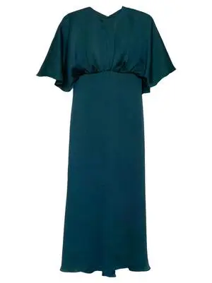 Amsale Hammered Satin Dress - Green