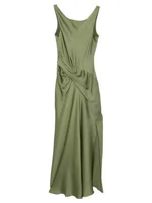 Amsale Hammered Satin Dress - Green