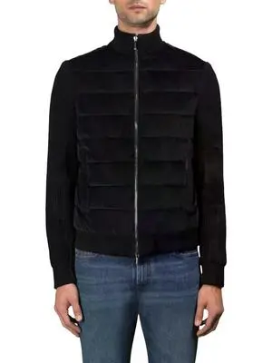 MOORER Quilted Corduroy Jacket - Black