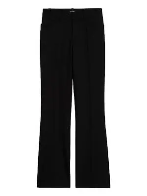 Zadig&Voltaire Pistol Flared-leg Mid-rise Trousers - Black