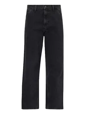 Carhartt Work In Progress Single Knee Straight-leg Denim Trousers - Black