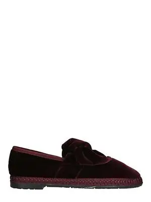 FLABELUS Lyra Velvet Slippers - Wine