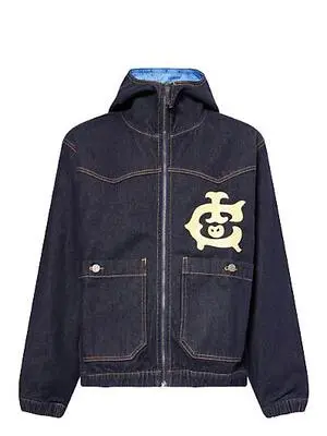 ICECREAM Logo-print Denim Jacket - Indigo