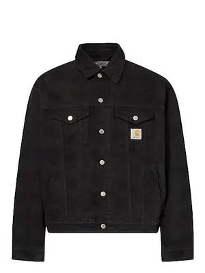 Carhartt Work In Progress Everson Trucker Denim Jacket - Everson Print Black