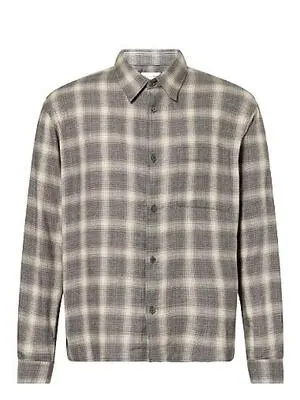 FRAME Plaid Check-print Cotton Shirt - Grey Plaid