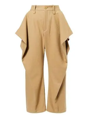 Issey Miyake Straight-leg Wool-blend Trousers - Beige