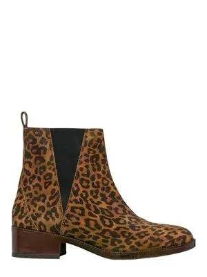 Geox Leopard-pattern Chelsea Boots - Brown