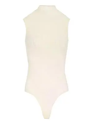 Jean Paul Gaultier Mesh Flocked Bodysuit - Neutrals