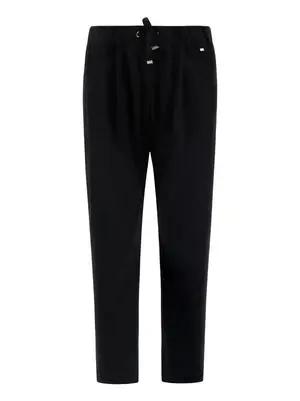 Herno Drawstring Cropped Trousers - Black