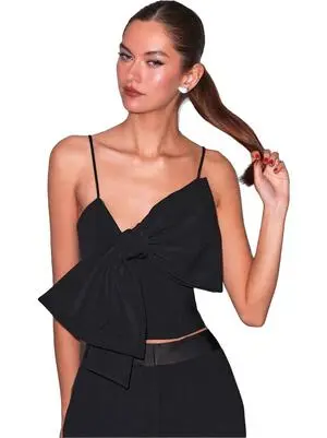 Fleur Du Mal Blair Bow Top - Black