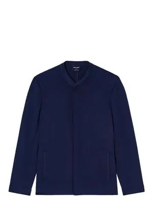 Giorgio Armani Cashmere Double Jersey Shirt Jacket - Navy