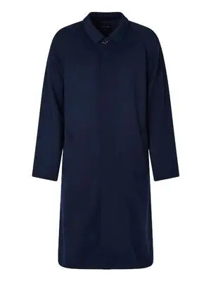 Giorgio Armani Cashmere Double Jersey Coat - Navy
