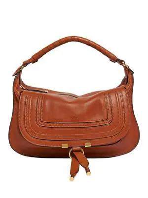 Chloé Marcie Medium Saddle Shoulder Bag - Clay