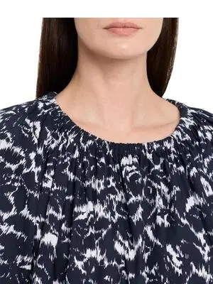 Michael Kors Floral-print Cotton Top - Midnight