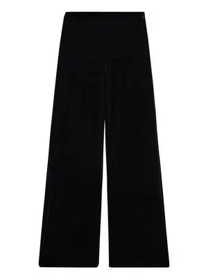 EMPORIO ARMANI Wide-Leg Velvet Trousers