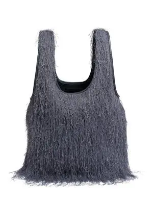 Dries Van Noten Marche Small Fringed Tote Bag - 803 Dark G