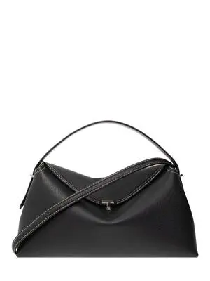 TOTEME Leather Shoulder Bag - Black