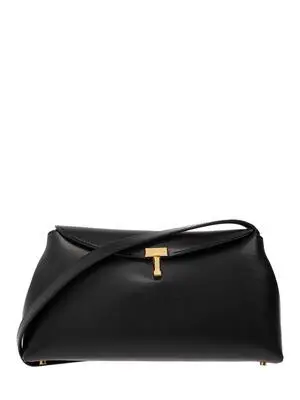 TOTEME Leather Shoulder Bag - Black