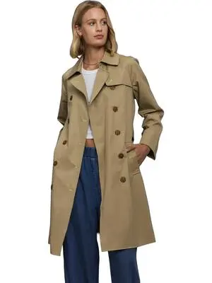 KERRI ROSENTHAL Double-Breasted Cotton Trench Coat