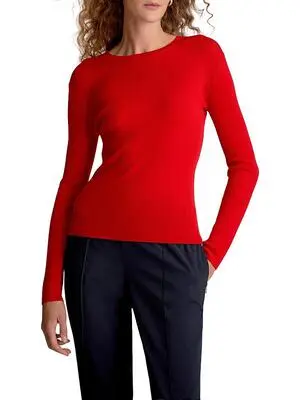 M.M.LAFLEUR Beck Ribbed Merino Sweater - Candy Apple