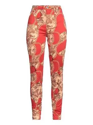MARCIANO Paisley Print Slim Fit Pants - Tomato Red