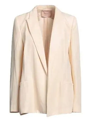 TWINSET Blazer In Viscose And Linen - Beige