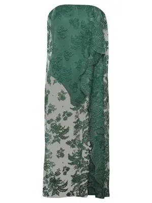 Christopher Esber Lace Strapless Midi Dress - Green