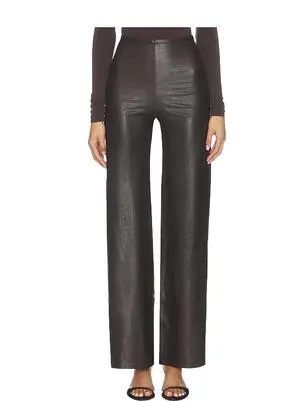 Commando Faux Leather Wide Leg Pant - Espresso