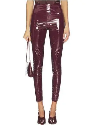 Commando Faux Patent Leather Legging - Burgundy