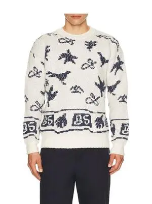 Scotch & Soda Jacquard Drop Shoulder Sweater - Eggnog