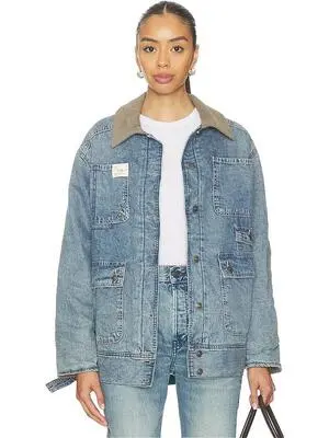 Free People We The Free Sweet Talk Denim Barn Coat - Centurt Wash