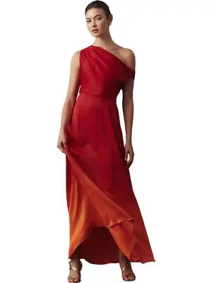 DIARRABLU Alba Off-shoulder Draped Maxi Dress - Orange