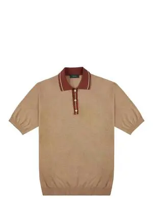 ZANONE Contrast-collar Polo Shirt - Neutrals