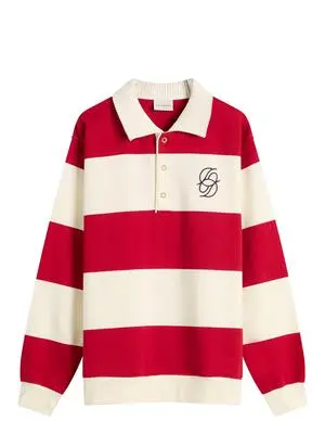 Drole De Monsieur Stripes Polo Shirt - Red