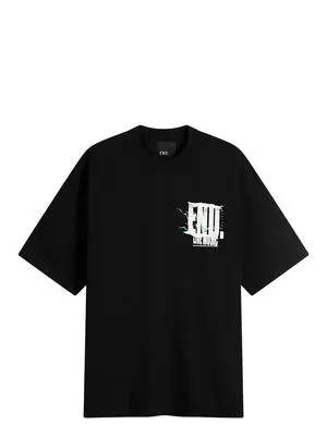 END. Shredded Gig Poster T-shirt - Black